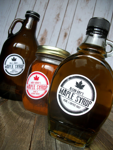 Colorful Adhesive Canning Jar Labels: Custom Maple Syrup Bottle Labels ...