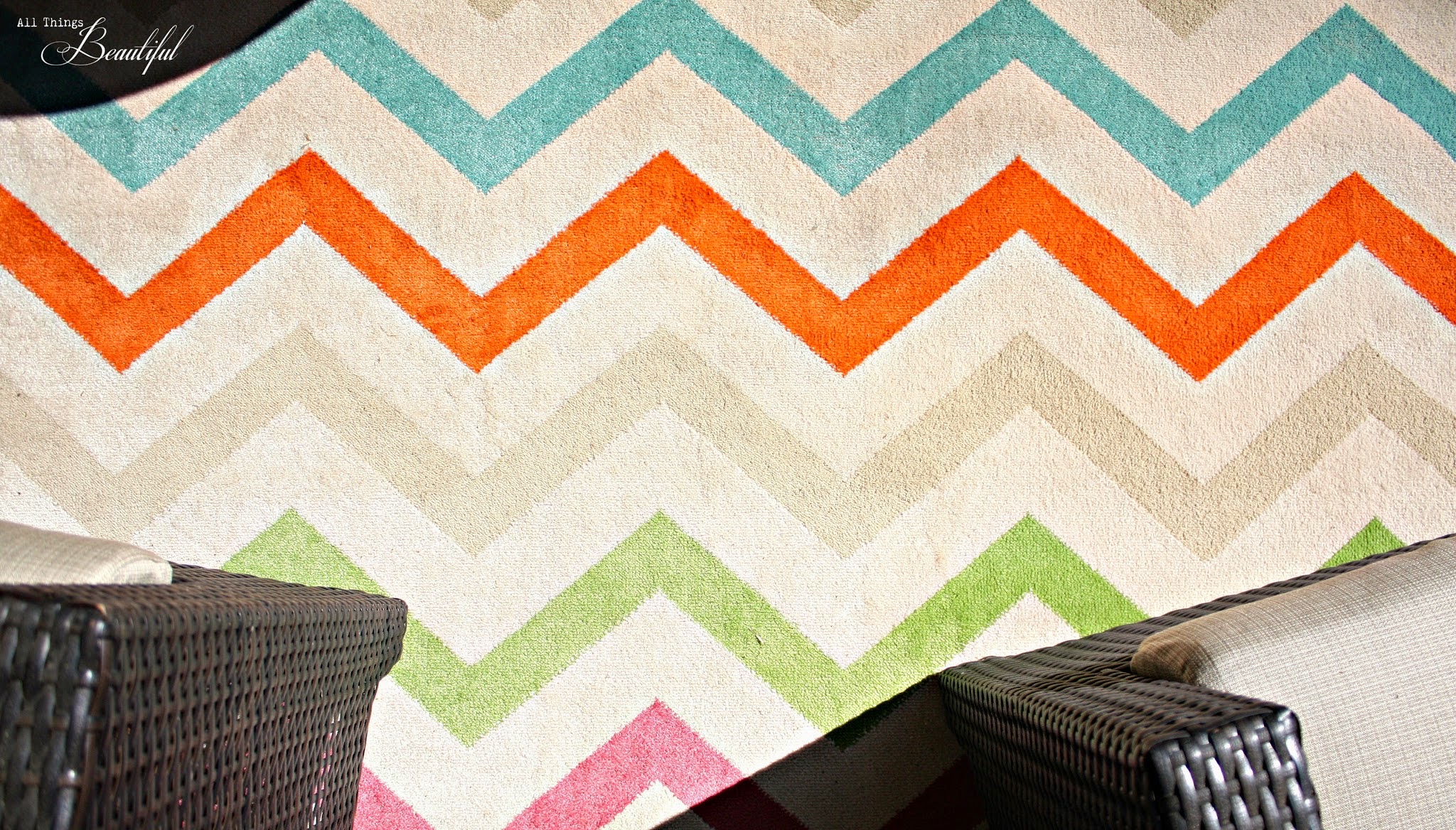 All Things Beautiful: Spring Patio Update {Mohawk Rug Giveaway}