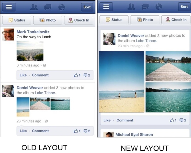 Facebook improves news feed for mobile devices