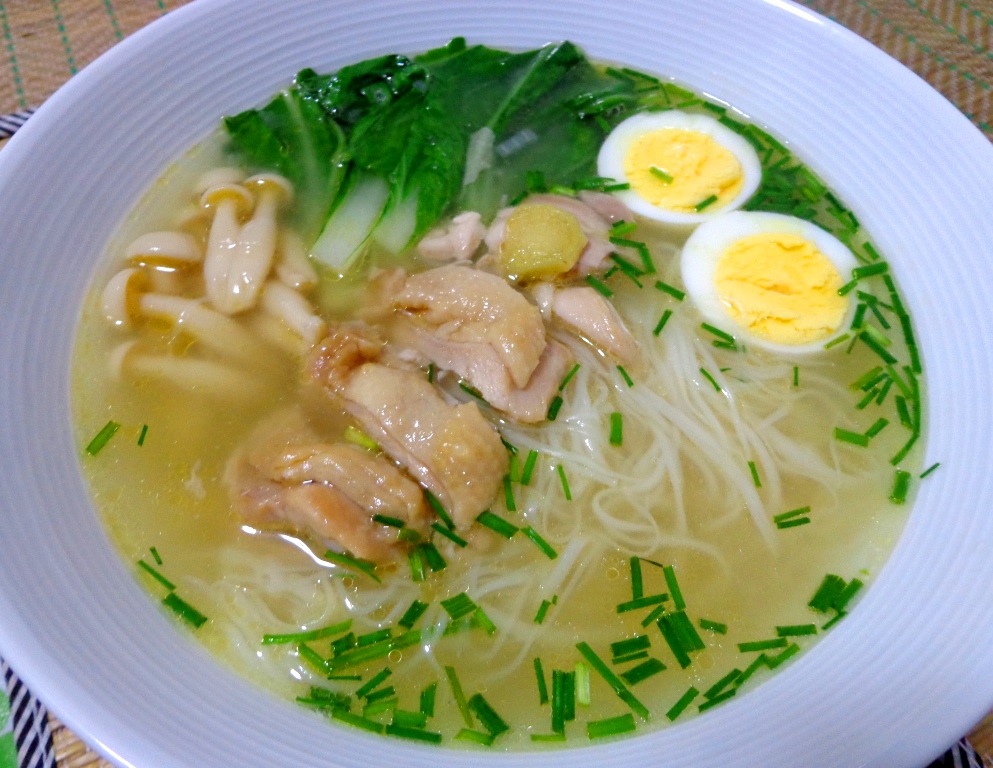 LIGHT BITEZ: Steamed Chicken in Chicken Soup Mee Sua - Happy Birthday ...