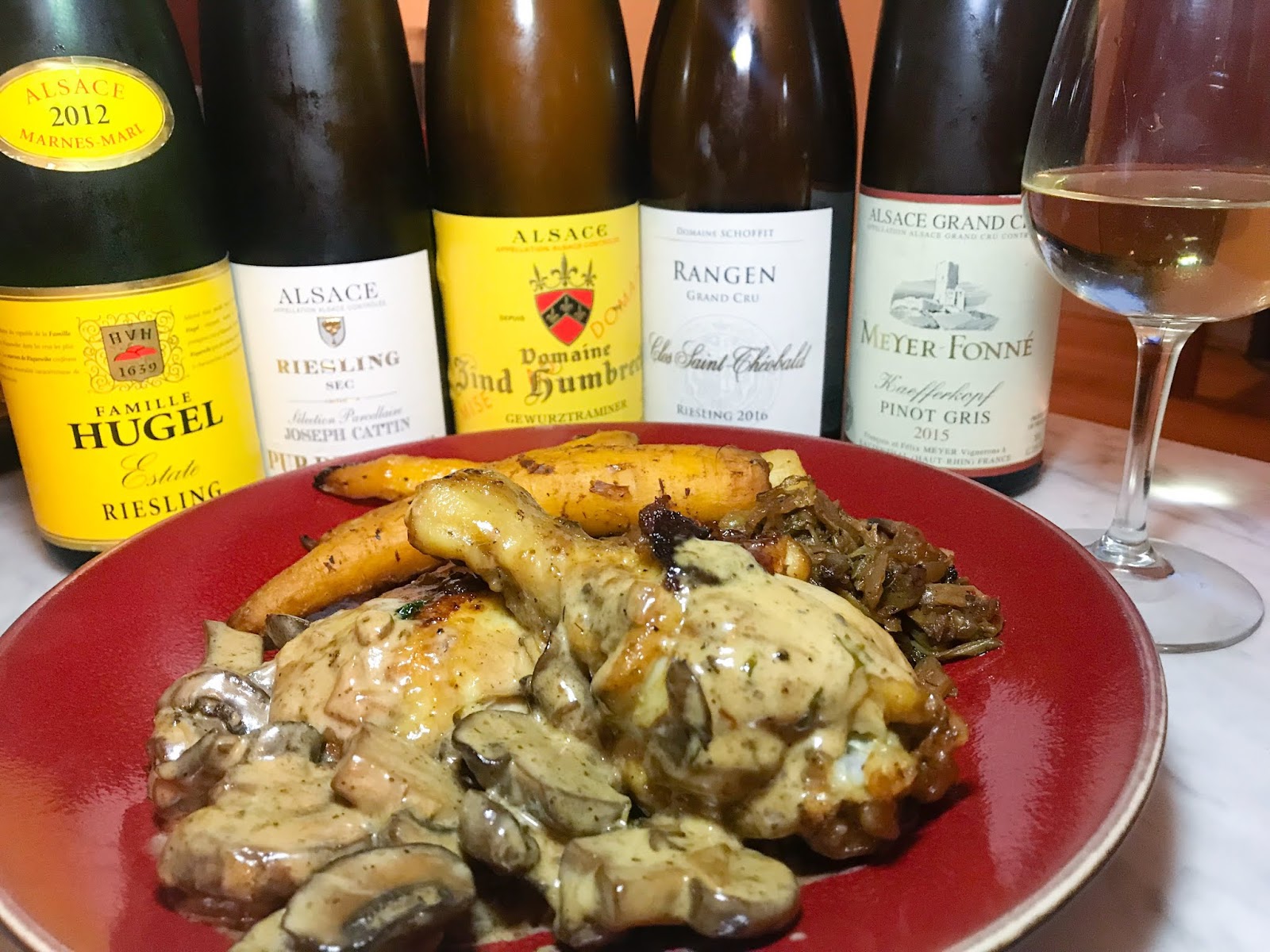 Alsace-A-Palooza Part 3: Chicken with Riesling and Veggie Sides | Somm ...