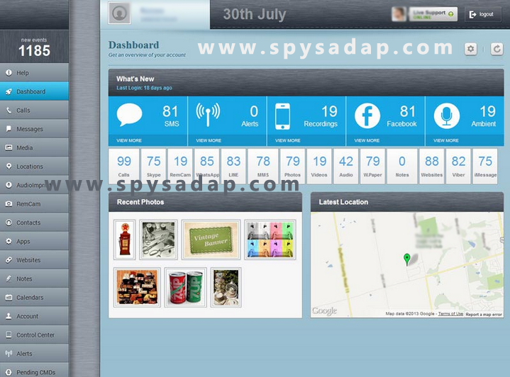 Penyadap Android - Whatsapp SMS BBM Skype Line Panggilan & Lokasi