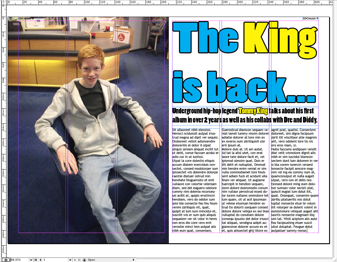 Hector's Media Blog: Double Page Spread Example