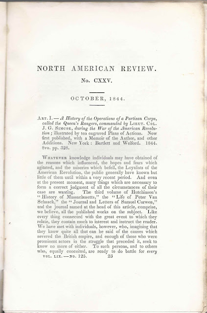 Heirlooms Reunited: 1844 Article about Loyalists in the journal "North ...