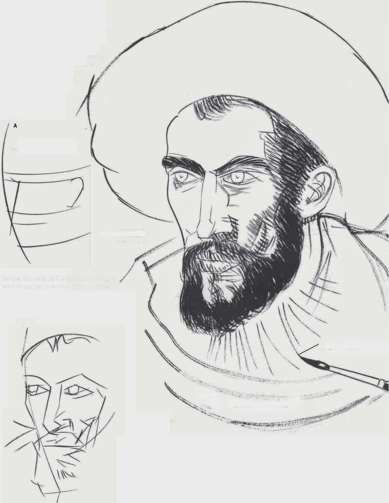 Drawings: MEN: THREE-QUARTER VIEW