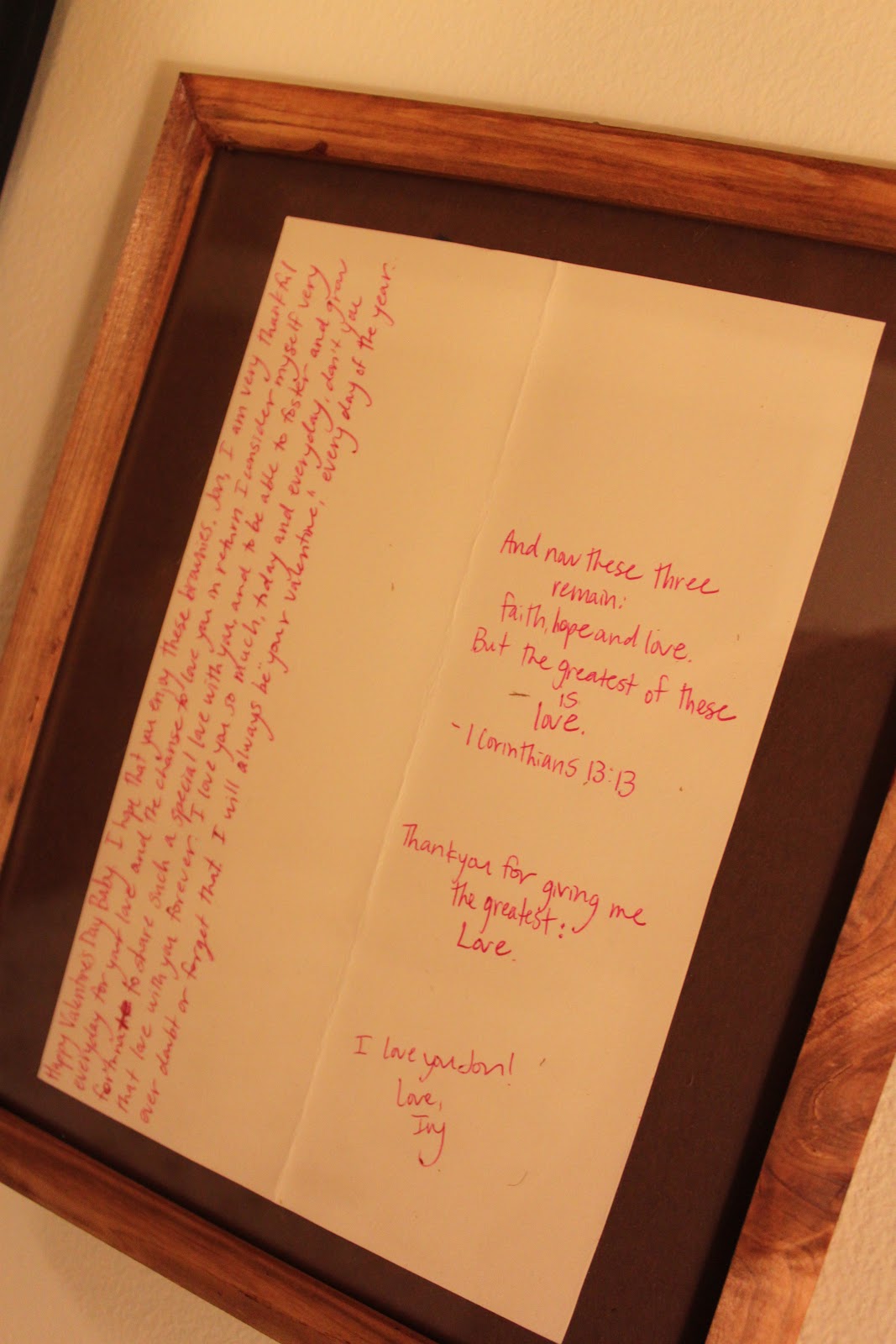 1 Creative Endeavor: Jan. 17: Framed Love Notes