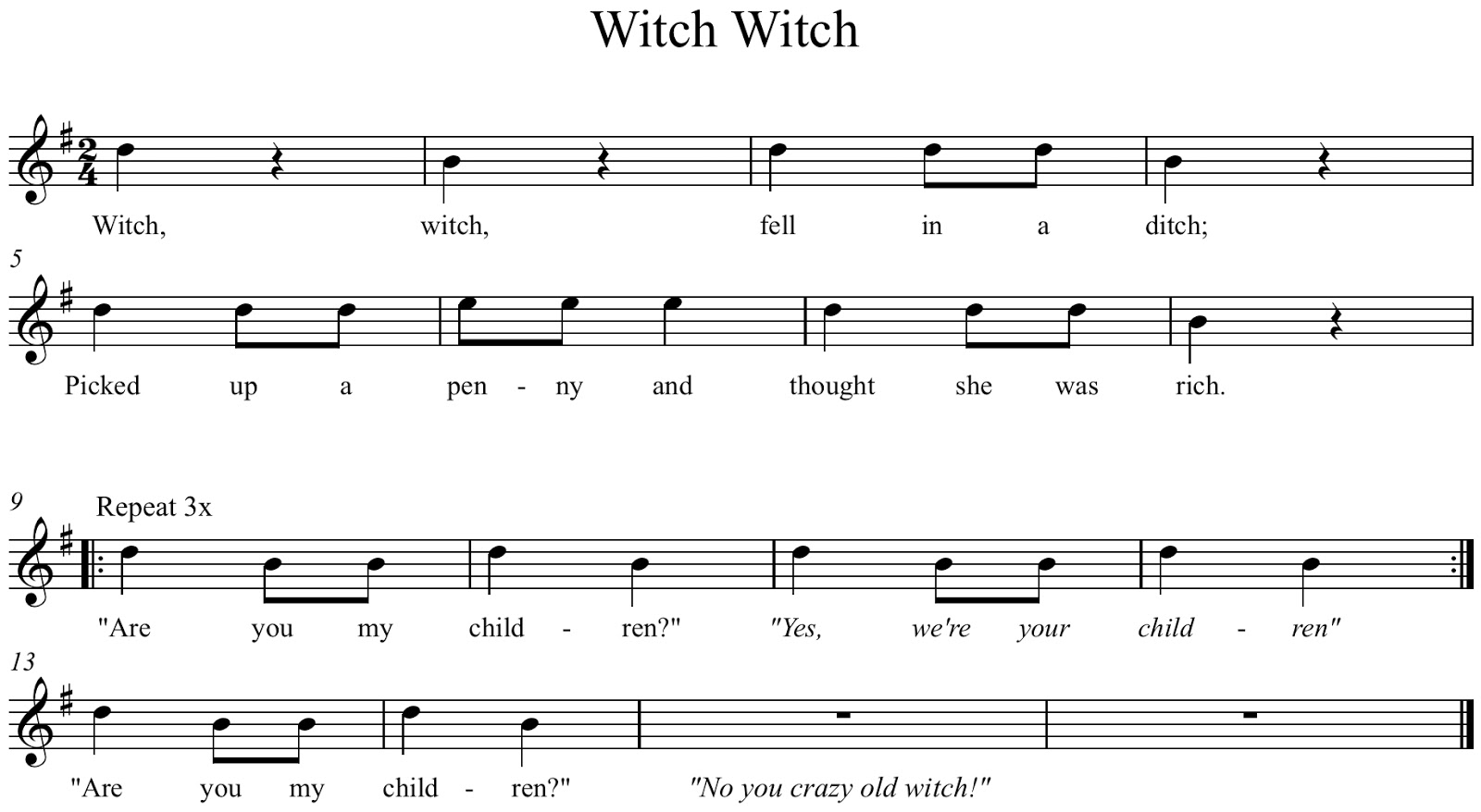 Witch Witch - Music a la Abbott - Amy Abbott - Kodály Inspired Blog and ...