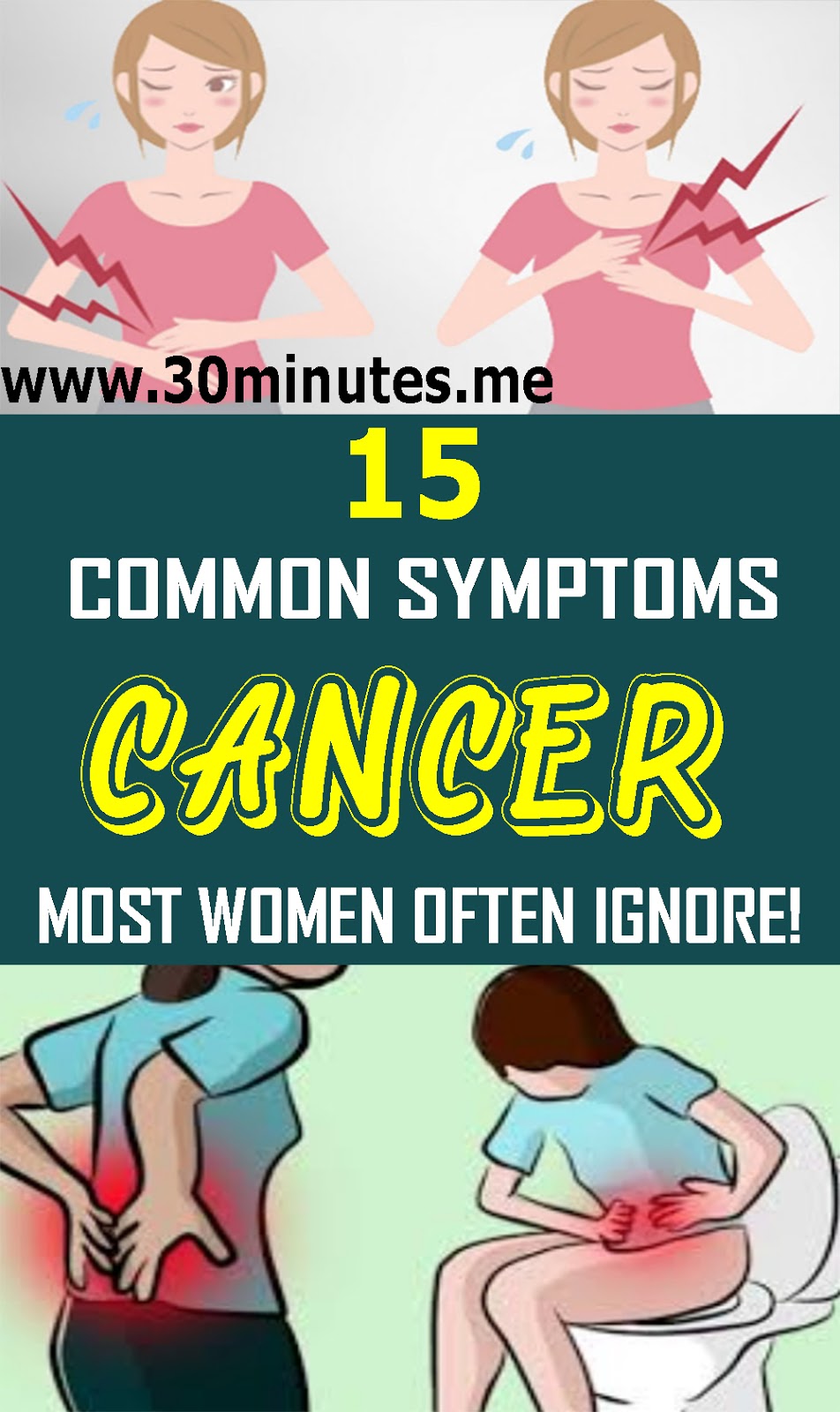 15 Common Cancer Symptoms Most Women Often Ignore!!! - HEALTH IDEAS