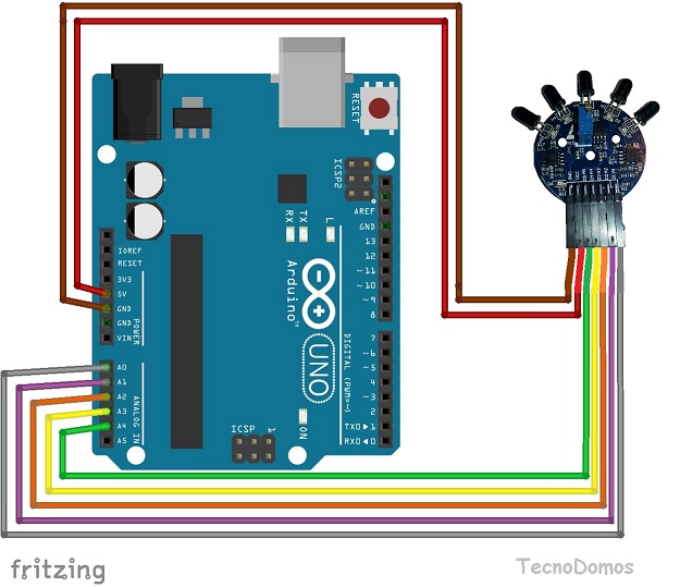 TecnoDomos: Sensor de chamas de 5 canais com Arduino