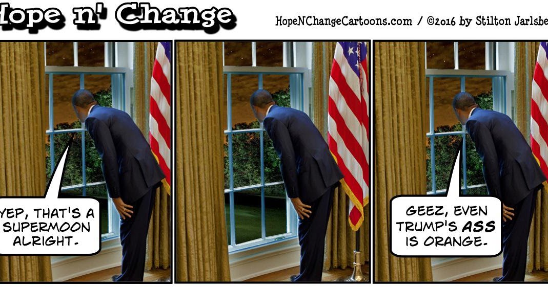 Hope n' Change Cartoons: Full Moon and Empty Head