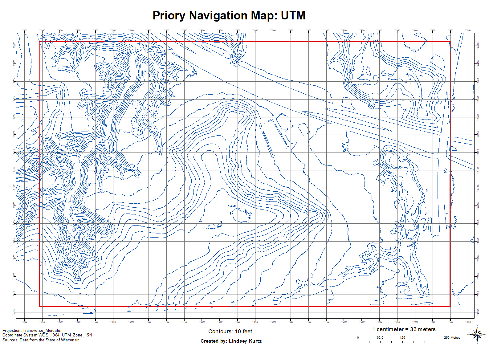 Geography 336- Geospatial Field Methods: Lab 3: Creation of Navigation Maps