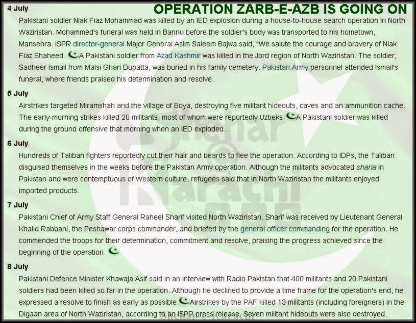 Operation Zarb-e-Azb - Shehar-e-Karachi | News Islam Recipe Article ...