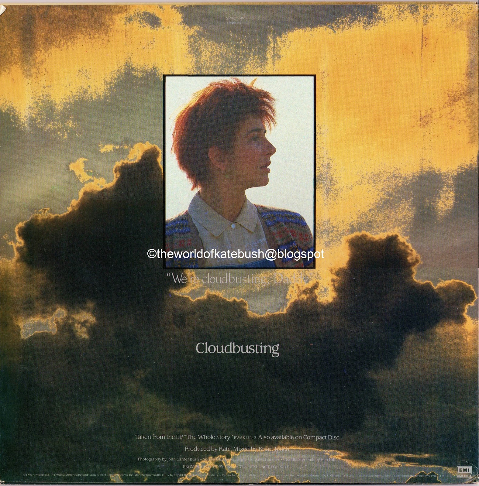 THE WORLD OF KATE BUSH: Cloudbusting - USA 12" Promotional Release