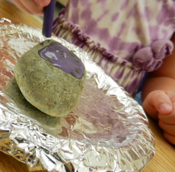 Color My Bliss: Preschool Art: Hot Rocks and Crayons!