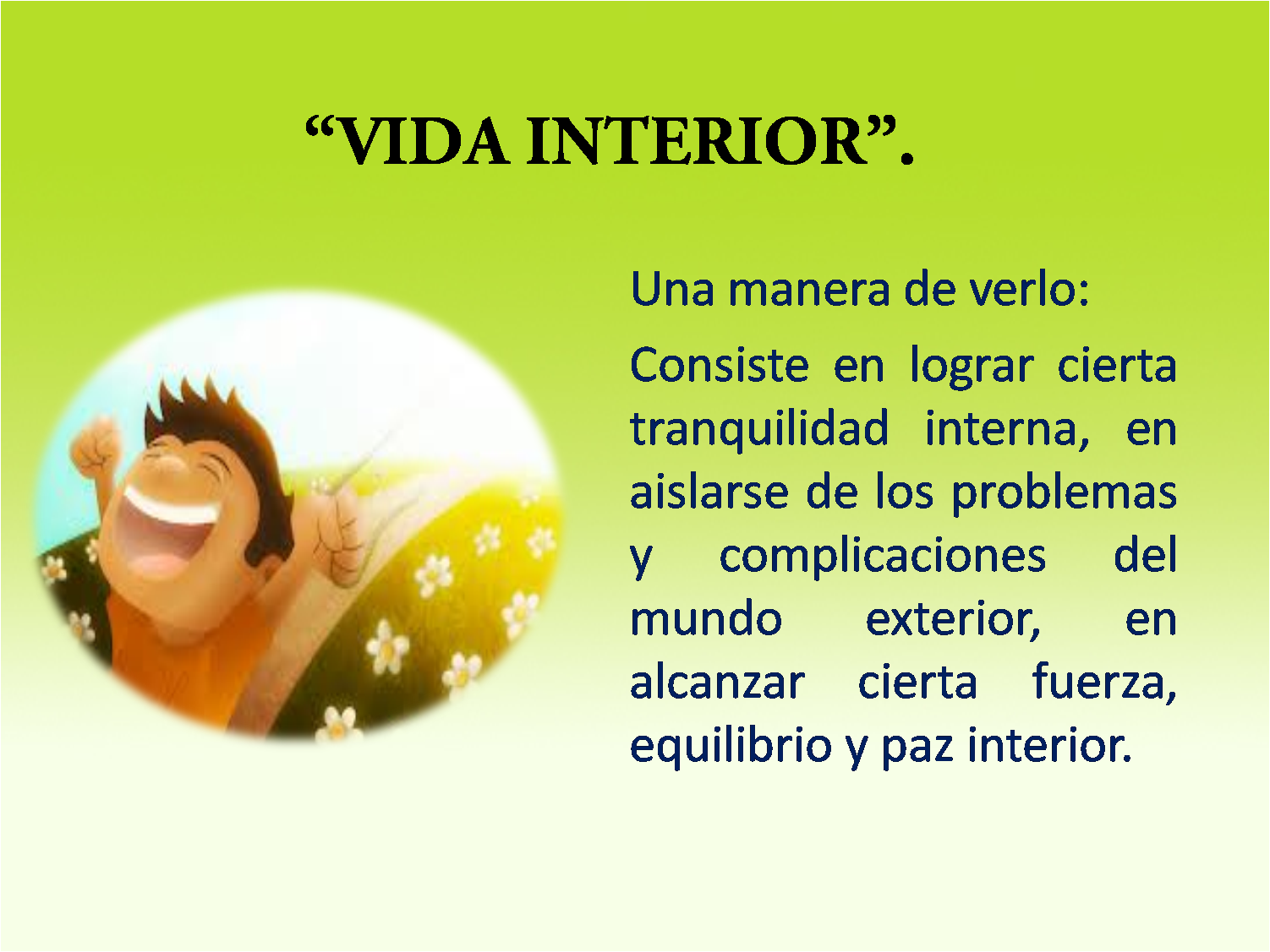 "VIDA INTERIOR, ESPIRITUALIDAD Y ASCETISMO"