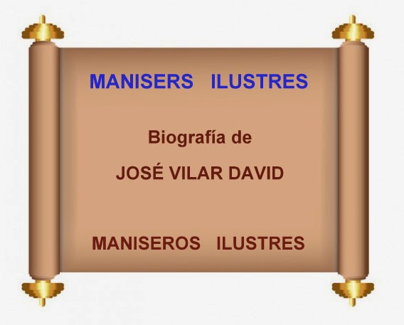 JOSÉ VILAR DAVID, CERAMISTA MANISERO. - MOL
