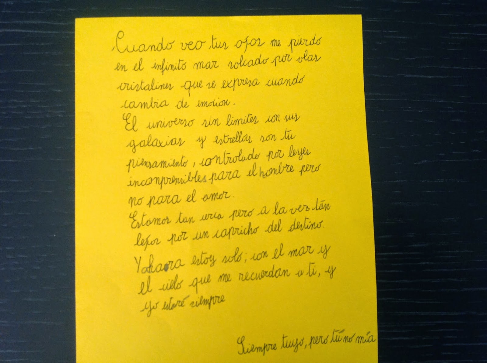 Aula de español: Cartas de amor