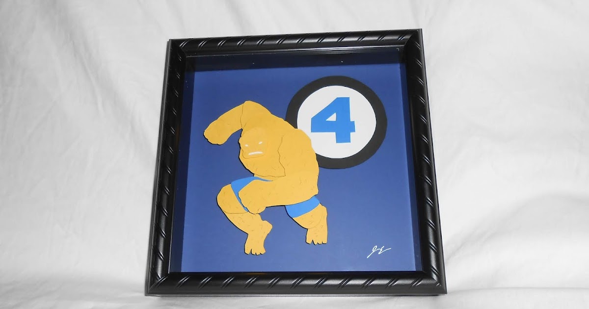 Jeff Ellison Art: Fantastic Four 3-D paper diorama