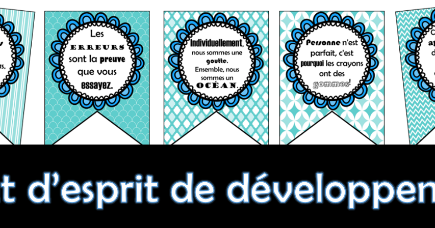 la classe de caro.: État d'esprit de développement - Fanion