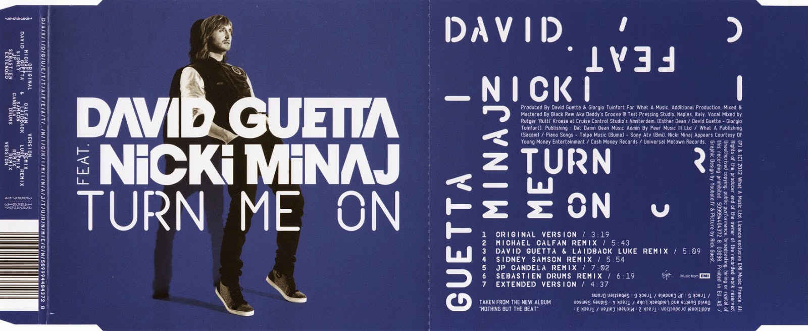Encartes Pop Single David Guetta Turn Me On Feat Nicki Minaj