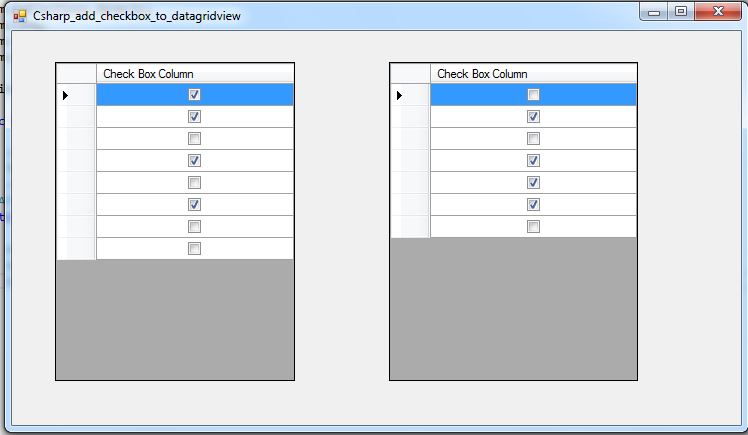 C How To Add Checkbox Column To Datagridview In C C Javaphp Programming Source Code