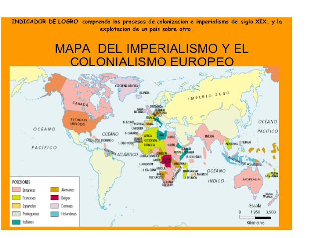 YoSoyJoan: Mapa del imperialismo colonial - Map of colonial imperialism