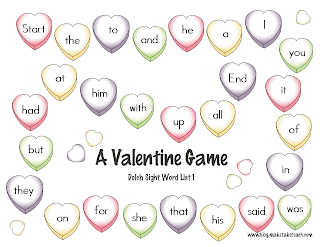Classroom Freebies Too: Valentine Sight Word Games