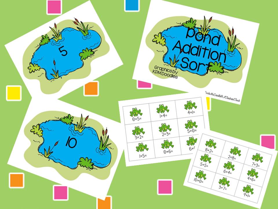 A Teacher's Touch: Pond Addition Sort