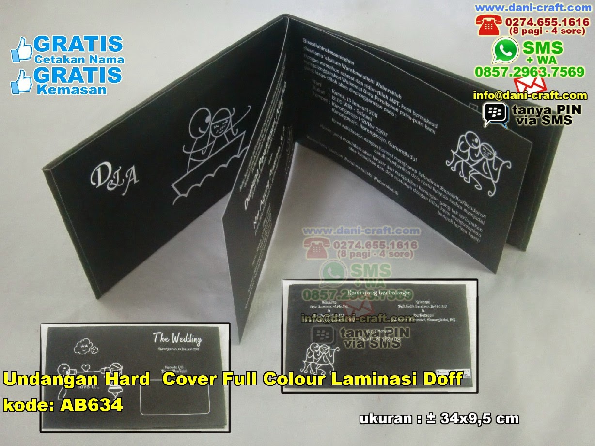 Undangan Hard Cover Full Colour Laminasi Doff | Souvenir Pernikahan