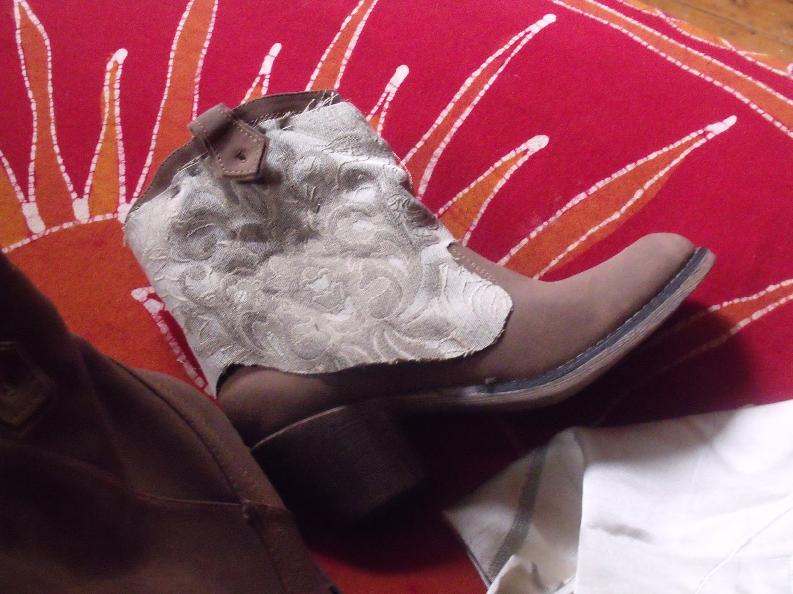 The raven, wood, and silver: DIY Bohemian cowboy ankle boots