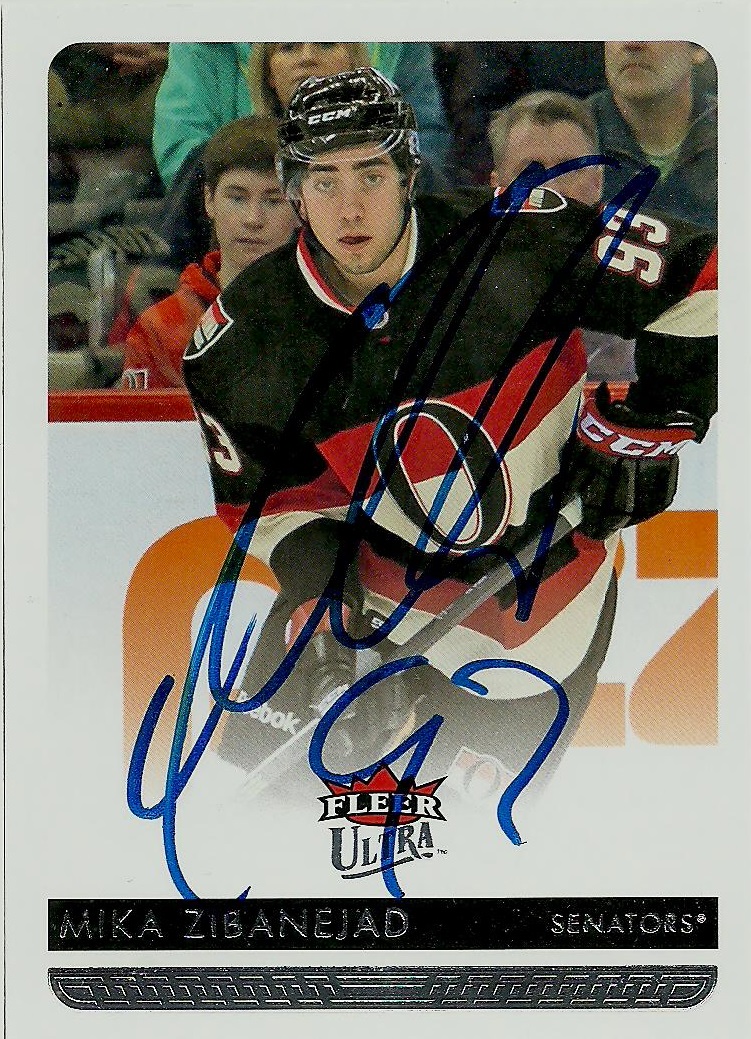 Hell's Valuable Collectibles: Mika Zibanejad: Two Autographed Cards