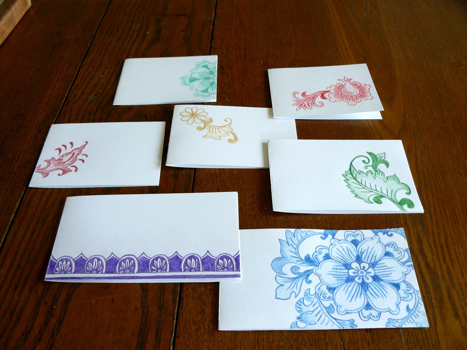 The Woven Home: Card-making Projects: Colored Pencil greeting cards