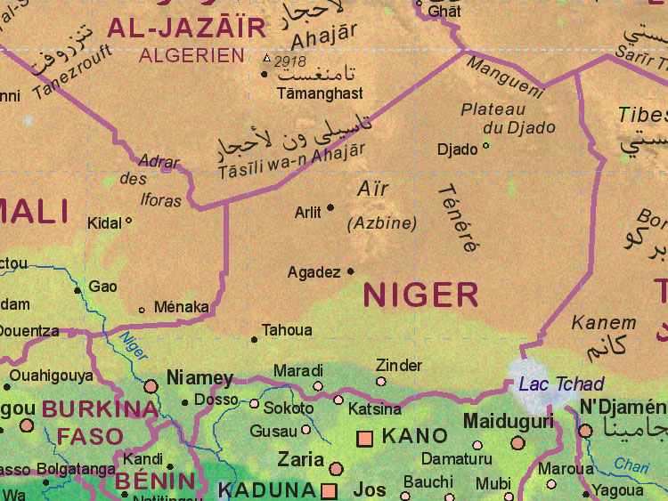 Níger | Mapas Geográficos do Níger