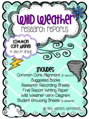 Mrs. Heeren's Happenings: Wild Weather Research Reports!