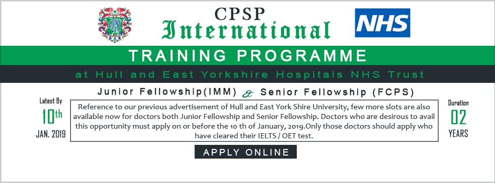 Medical Training Initiative (UK) and CPSP Scholarship Program ...