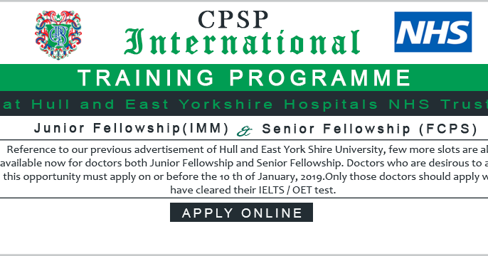 Medical Training Initiative (UK) and CPSP Scholarship Program ...