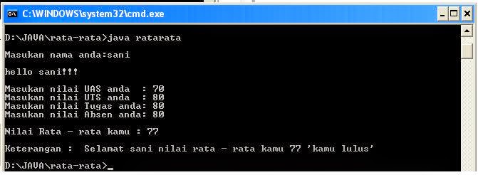 Tugas Java membuat program menghitung rata-rata nilai raportMy blog