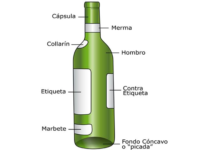 Partes de una botella - Amante del vino