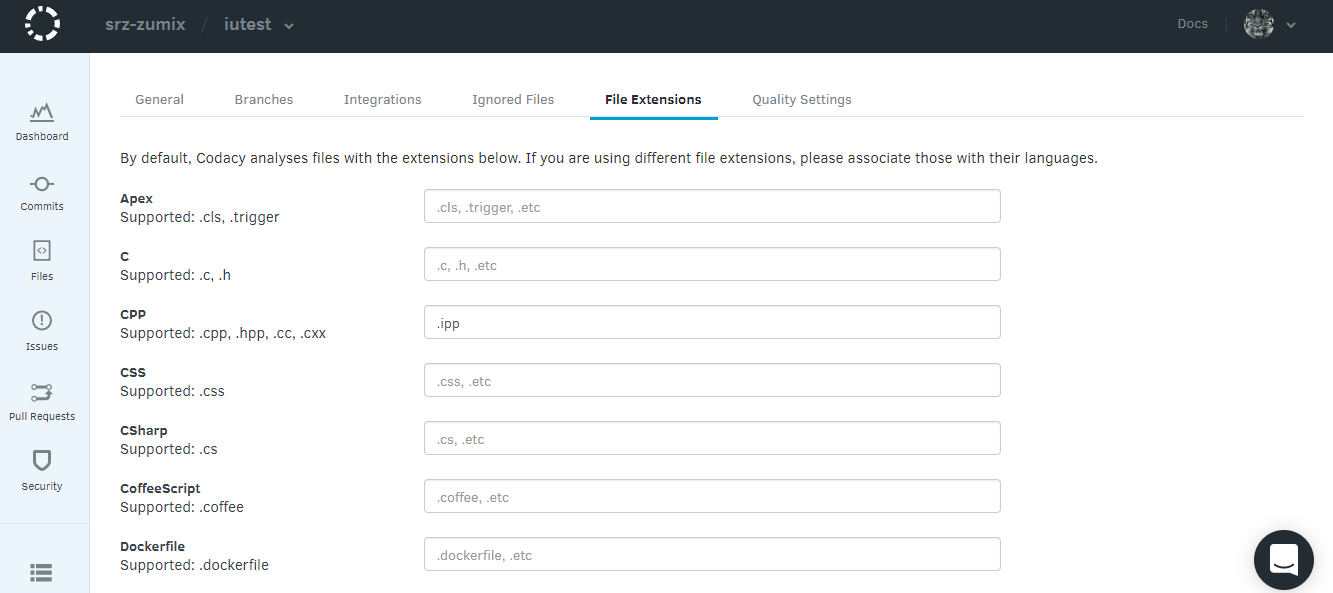 ブログズミ: [CI][Review] Codacy を使ってみた