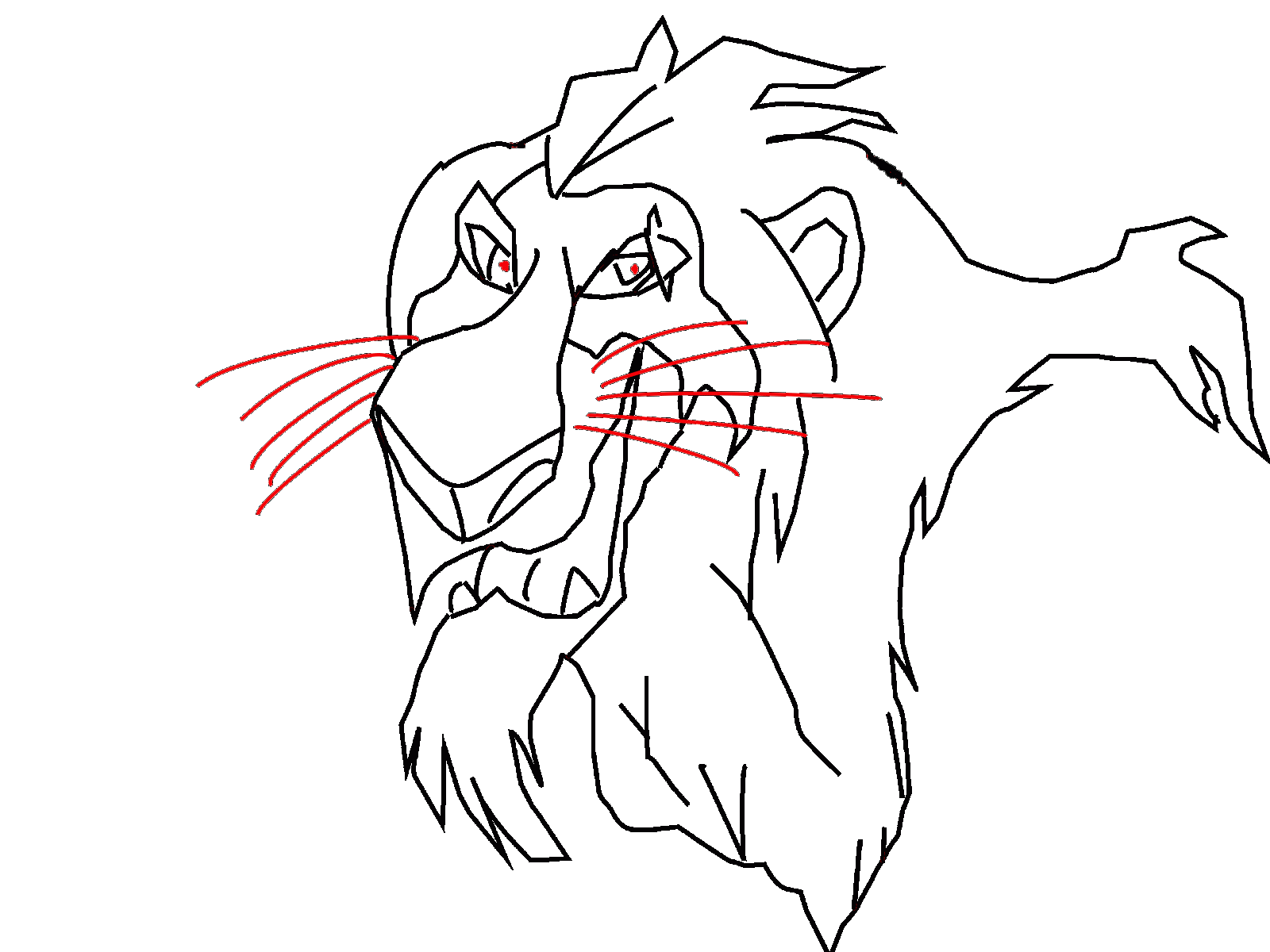 How To draw with RC: Scar from the Lion King