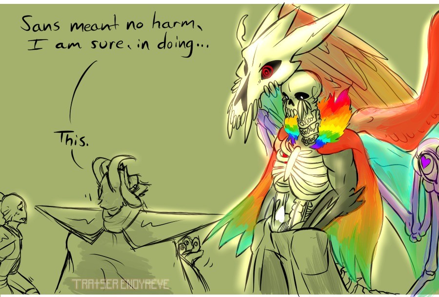 Undertale: AU - The Thought / Seraphim!Sans / Omega!Sans ~ Handlarz Iluzji