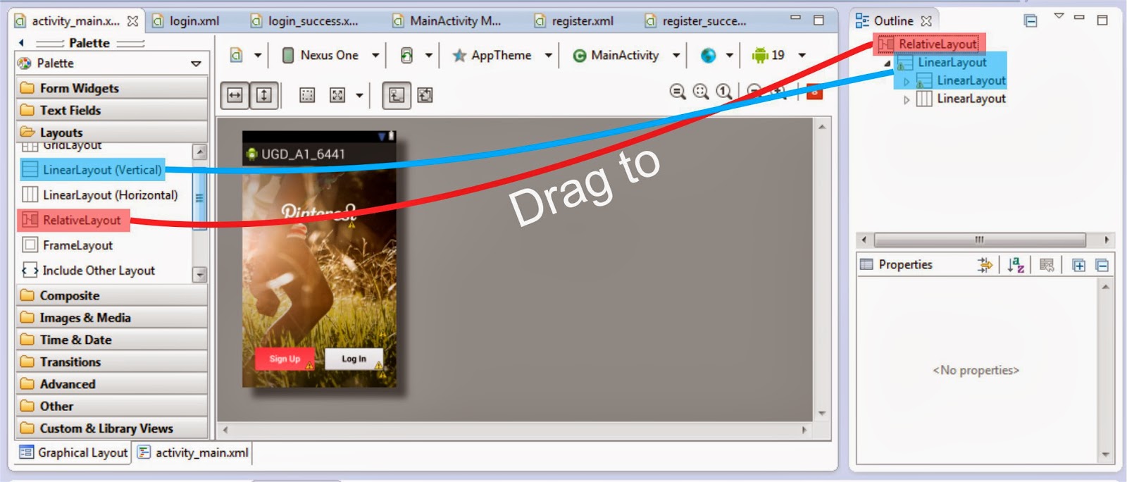 Turtorial Android | Membuat layout Login Pinterest di Android ~ HeyDab