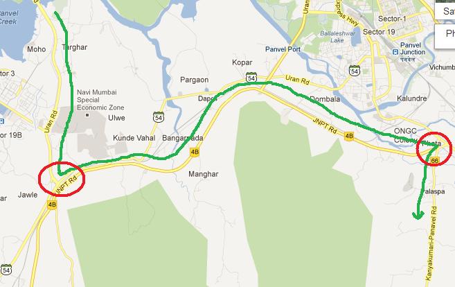 Mumbai - Goa - A Travelogue: The Route till Vadhkal - a short description