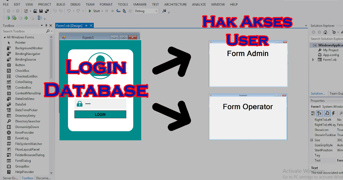 Cara Membuat Login Database dan Hak Akses User Pada VB.Net | priacoding