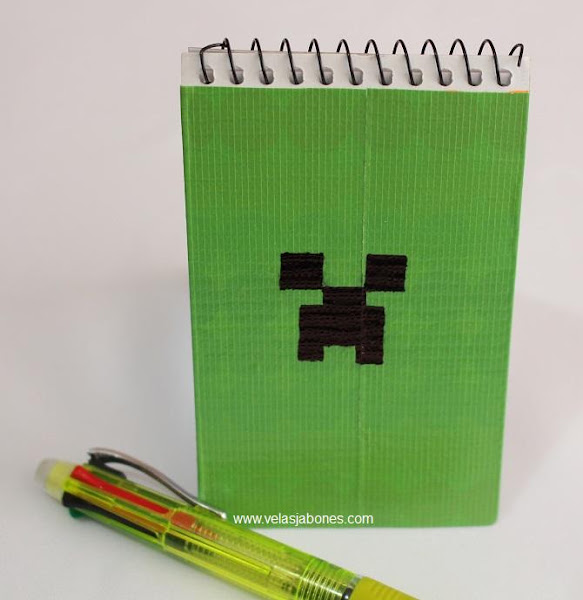 Como decorar libreta inspirada en Minecraft | Manualidades