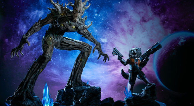 Groot e Rocket ganham novas versões pela Sideshow em Premium Format ...
