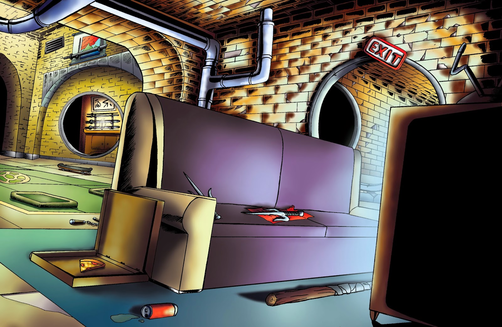 Keith Weber: Backgrounds: Turtles Lair