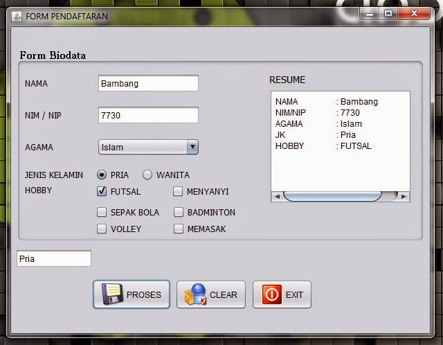Membuat Form Biodata di Java Netbeans - ILMU KOMPUTER
