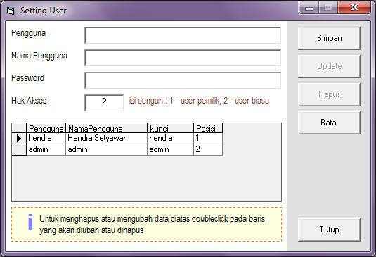 Source code Aplikasi Laundry (konsep) - vb - 'jadul'