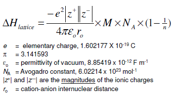 Solid State Chemistry and the Standard Enthalpy of Dissolution (The ...